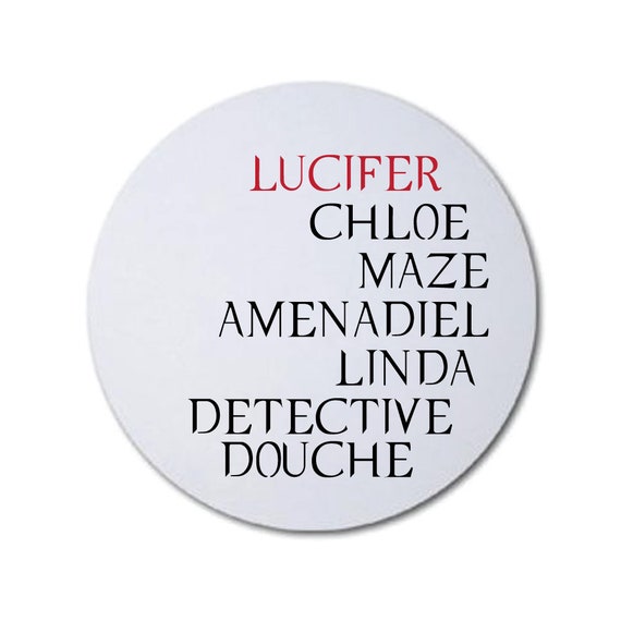 Lucifer Character Names Round Mouse Pad Circular Mouse | Etsy