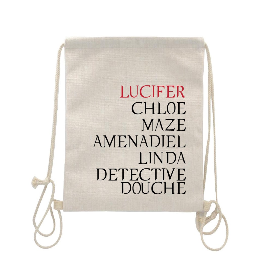 Lucifer Character Names Lucifer Inspired Drawstring Bag - Etsy