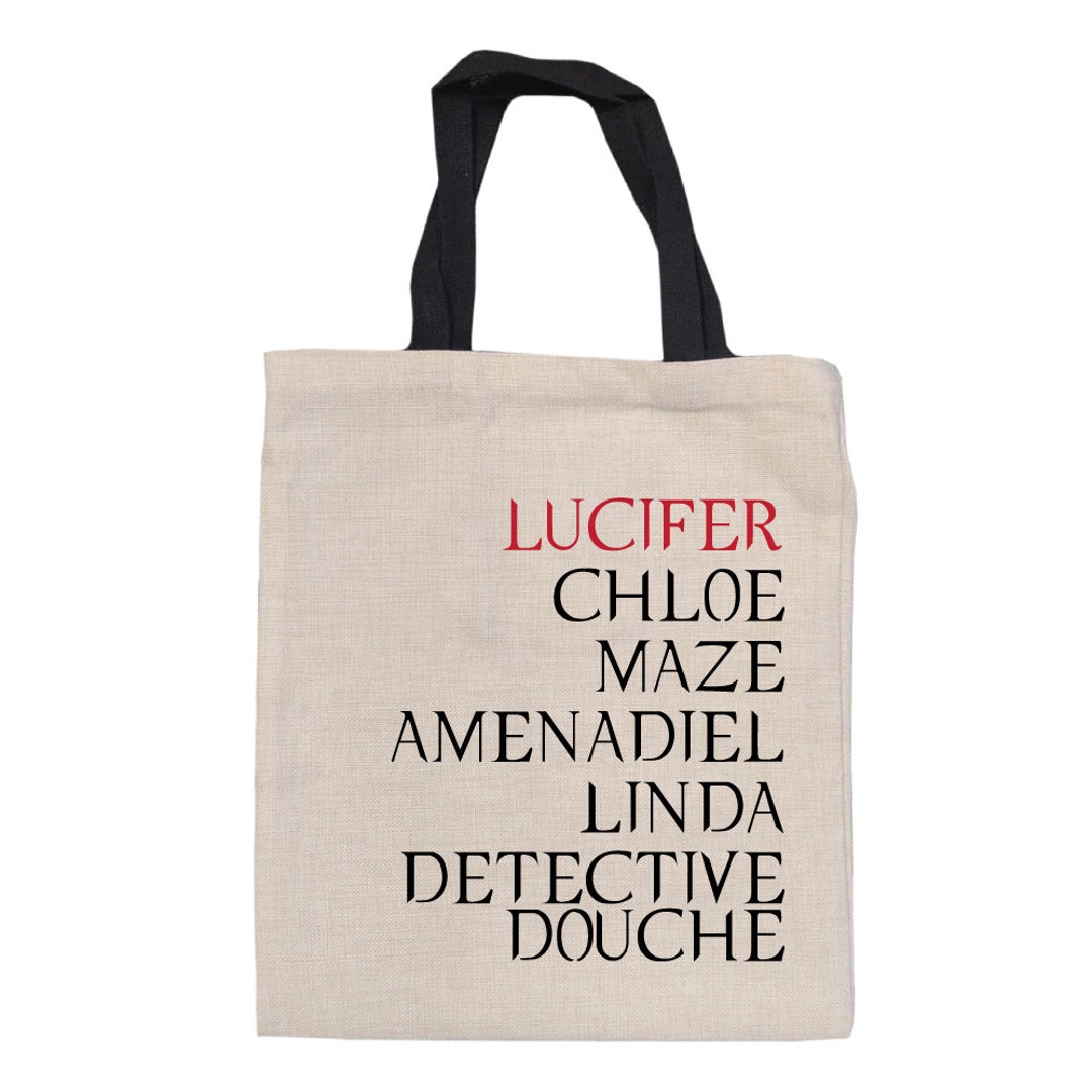 Lucifer Character Names Tv Show Inspired Linen Tote Bag - Etsy