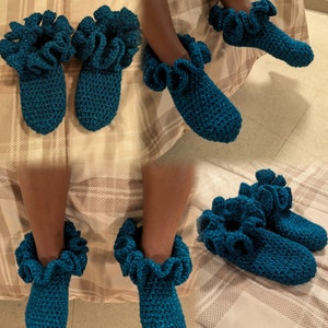 Cozy Crochet Ruffle Footies - Etsy