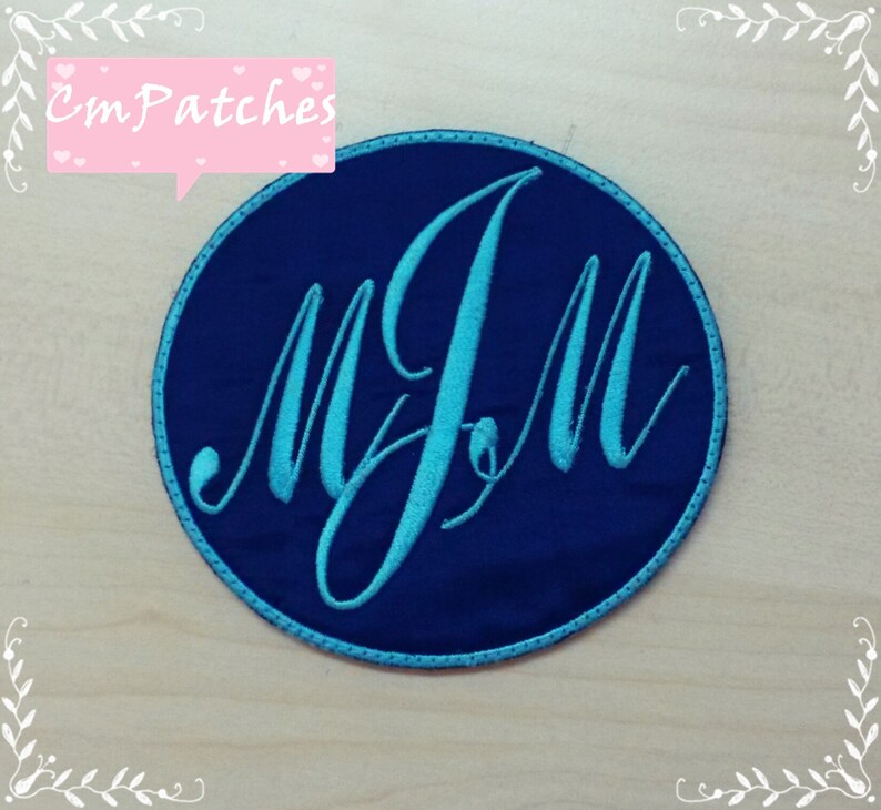 Monogram Patch. Custom Monogram Patch. Embroidered Monogram | Etsy