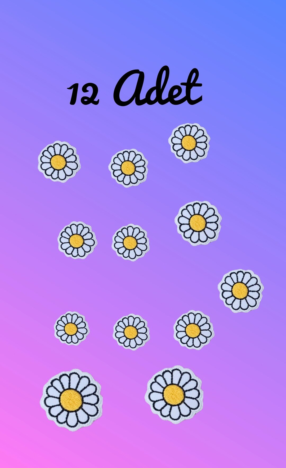 12 Pcs Daisy Patches Set Flowers Iron on Patch Special - Etsy