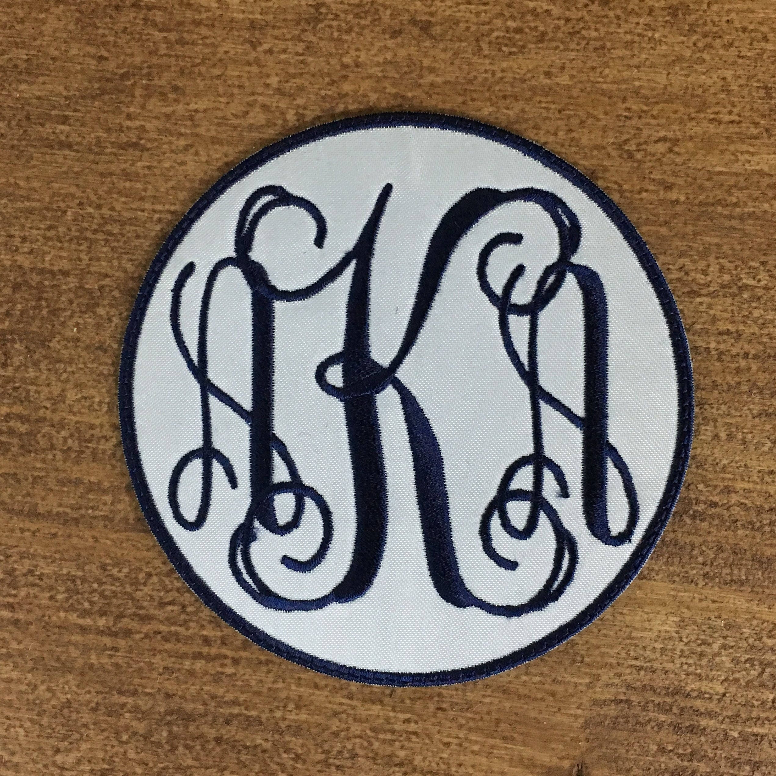 Monogram Patch. Custom Monogram Patch. Embroidered Monogram | Etsy