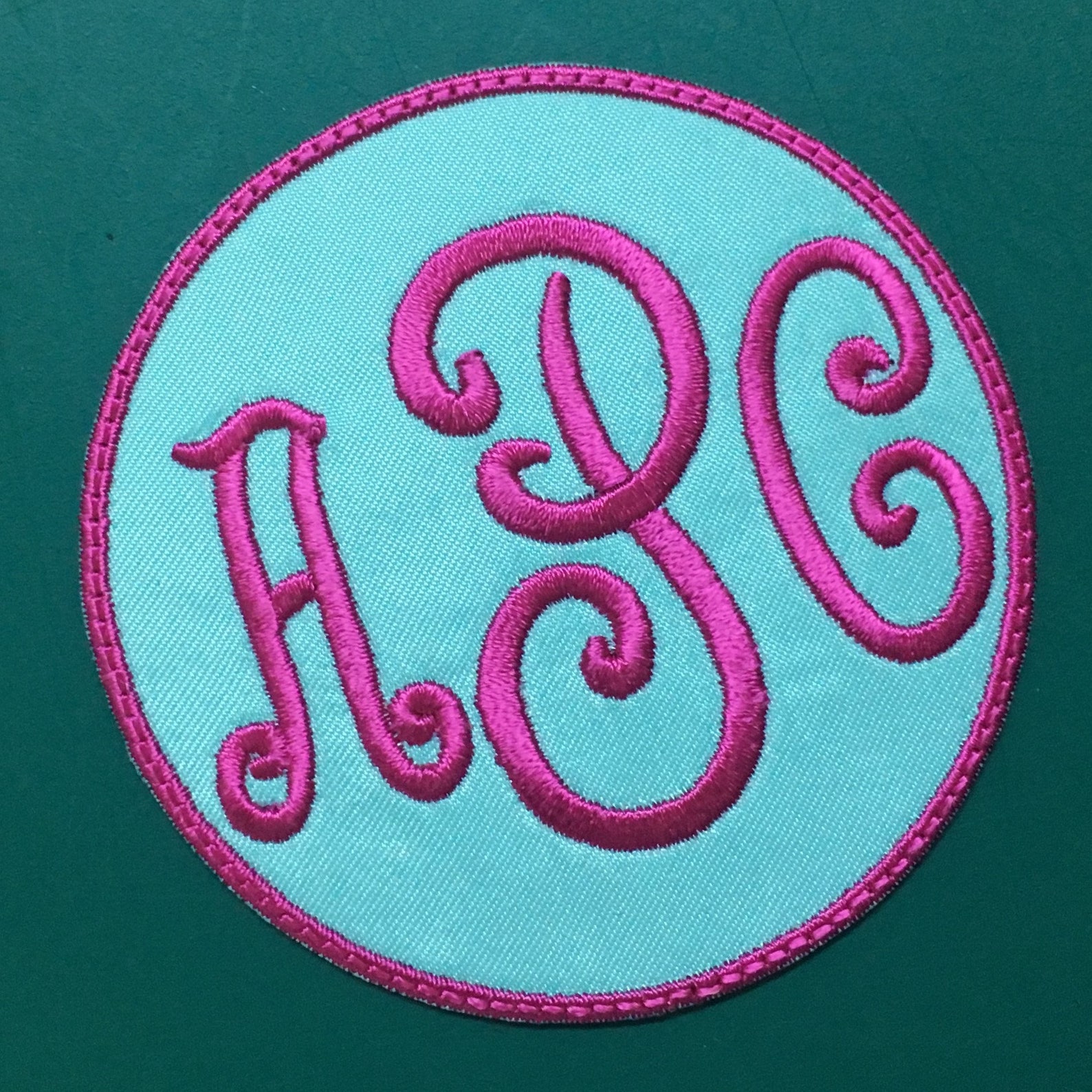 Monogram Patch. Custom Monogram Patch. Embroidered Monogram | Etsy