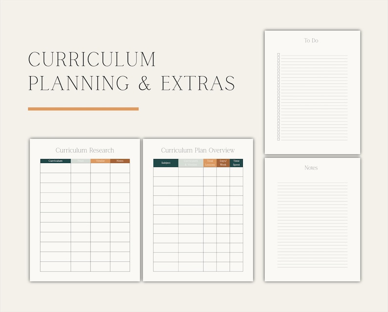 Homeschool Planner 2024-2025, Printable Homeschool Planner Workbook for ...