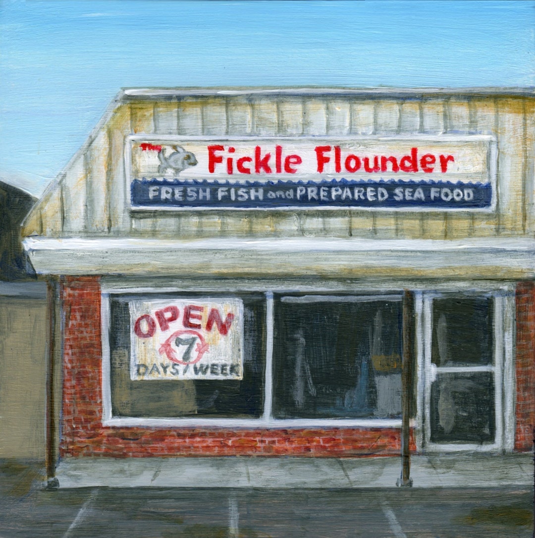 Fickle Flounder Seafood Restaurant Art Print: Saugus Massachusetts ...