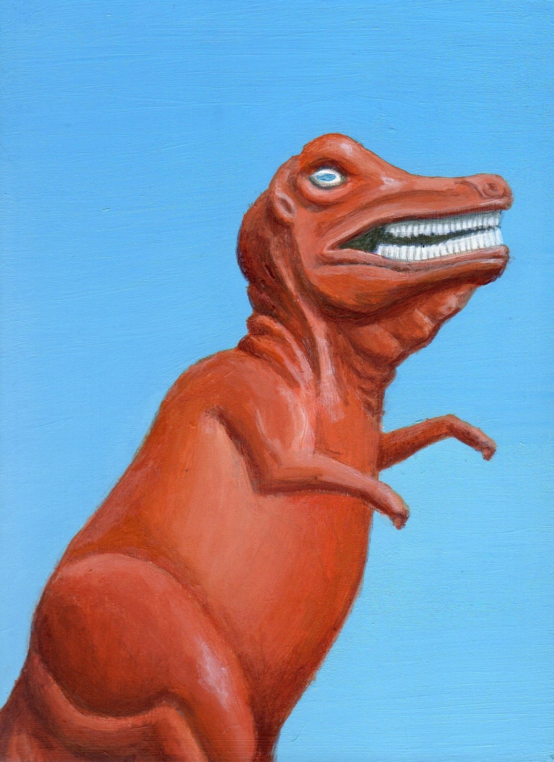 Orange Dinosaur Art Print: Retro Route 1 Mini Golf Giclee - Etsy
