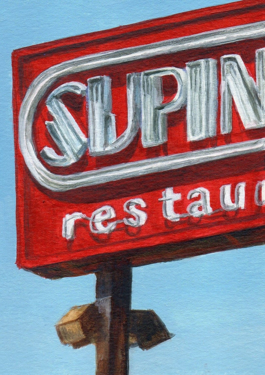 Supino's Italian Restaurant Print From an Original Painting of a Route ...