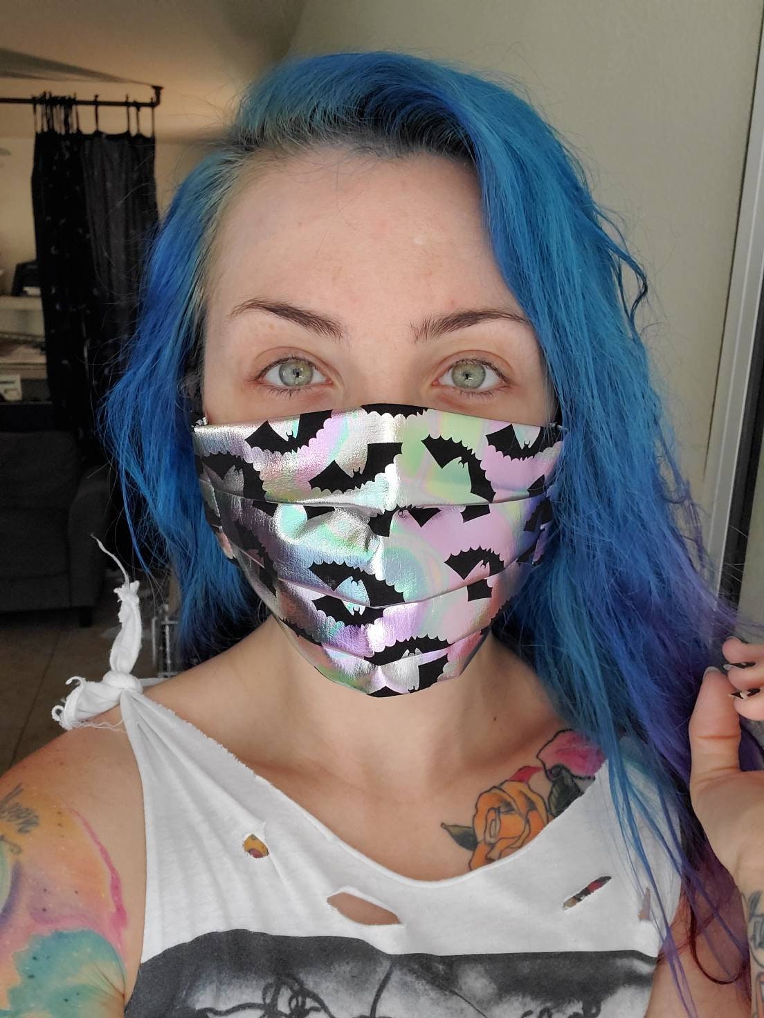 Reusable/Washable Bat Holographic Mask — Lilly Moon