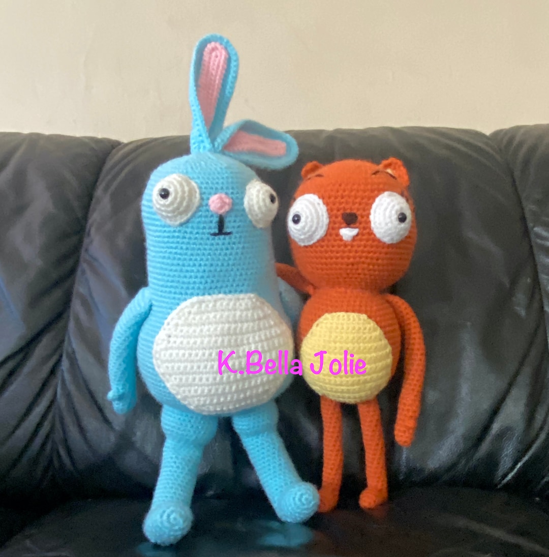 PDF Crochet Kiff Barry Squirrel Bunny Doll Pattern Blue Buns Fan Art K ...