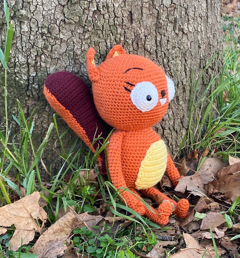 PDF Crochet Orange Squirrel Doll Pattern Kiff, PATTERN ONLY, Not a ...