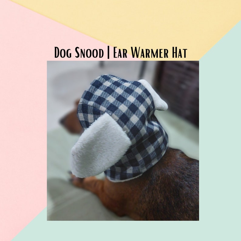 Dog Snood Sewing Pattern: 5 SIZES Included Reversible Winter Hat, Ear ...