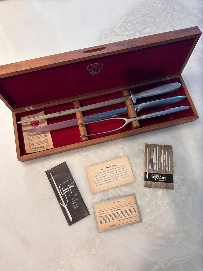 Vintage Gerber Legendary Blades 3-piece Siegfried Carving Set - Etsy