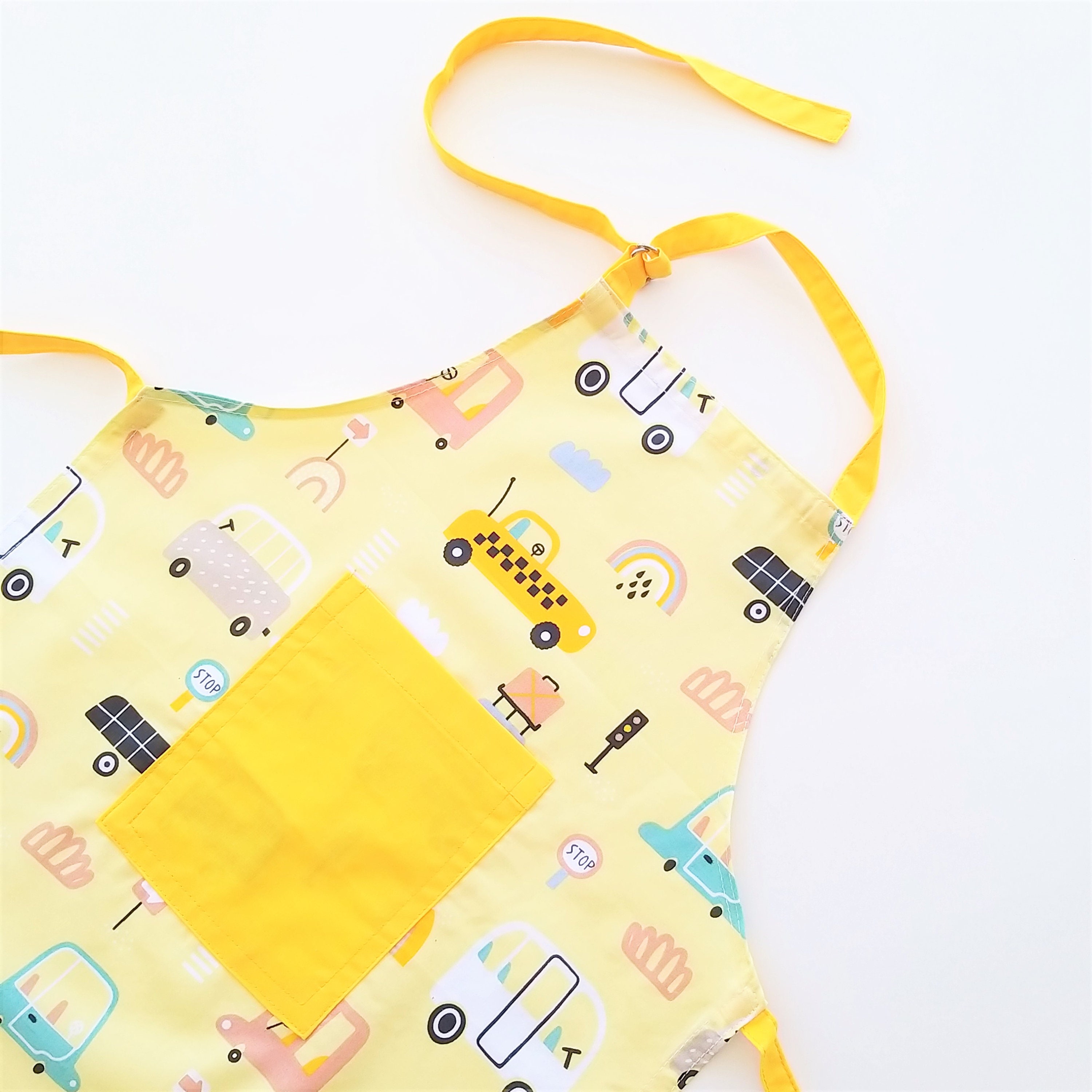 Construction Apron for Boys in White Blue or Yellow Truck - Etsy