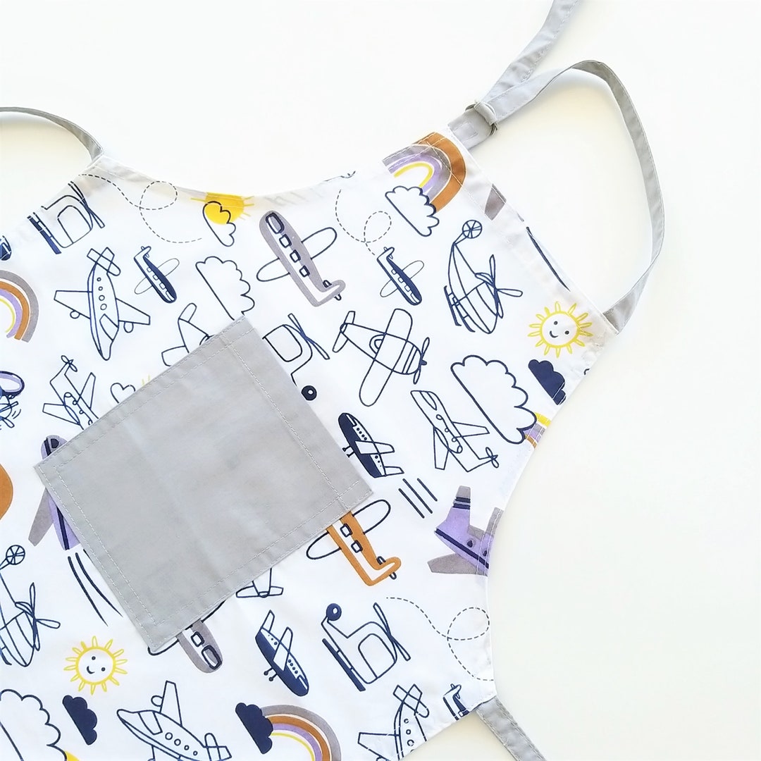 Construction Apron for Boys in White Blue or Yellow Truck - Etsy