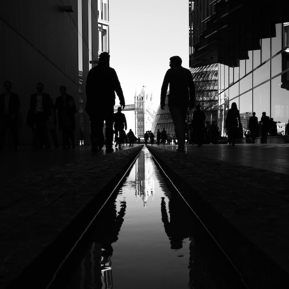 Black and White Street Photo Square Photo London Art Print - Etsy