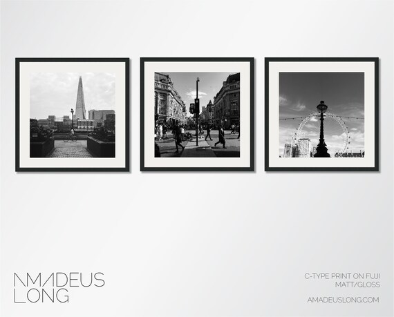 The London Collection: Set Of Three London Photography Prints | Etsy
