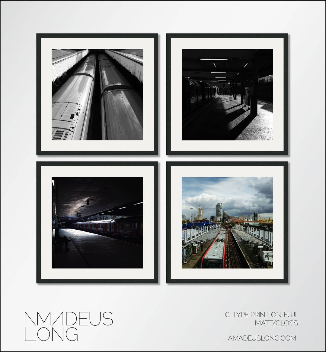 The Tube Collection: Set of Four Square London Underground Prints ...