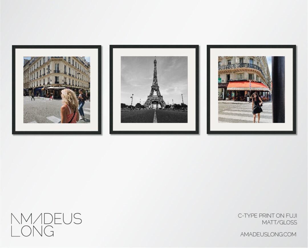 The Paris Collection: Set of Three Paris Photography Prints, Paris Wall ...