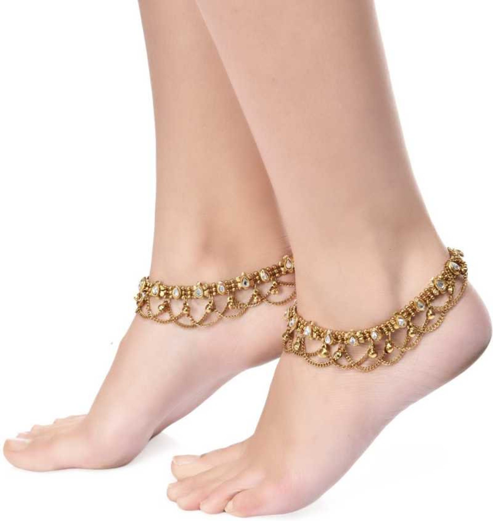 Lovely Anklets Simple Payal Indian Traditional Anklets | Etsy