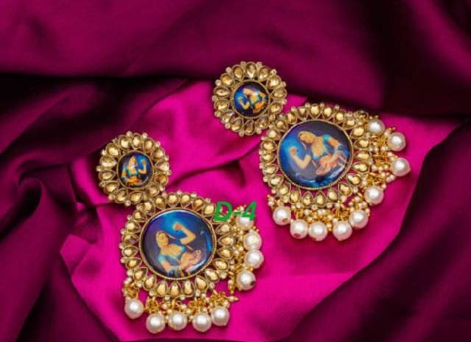Designer Indian Handmade Kundan Ethnic Gold Earrings | Etsy