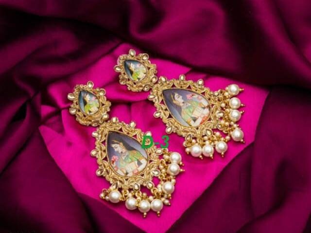 Designer Indian Handmade Kundan Ethnic Gold Earrings - Etsy