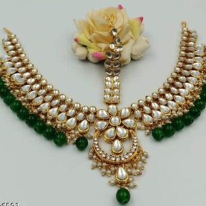 Beautiful Gold Pearl and Kundan Matha Patti-indian - Etsy