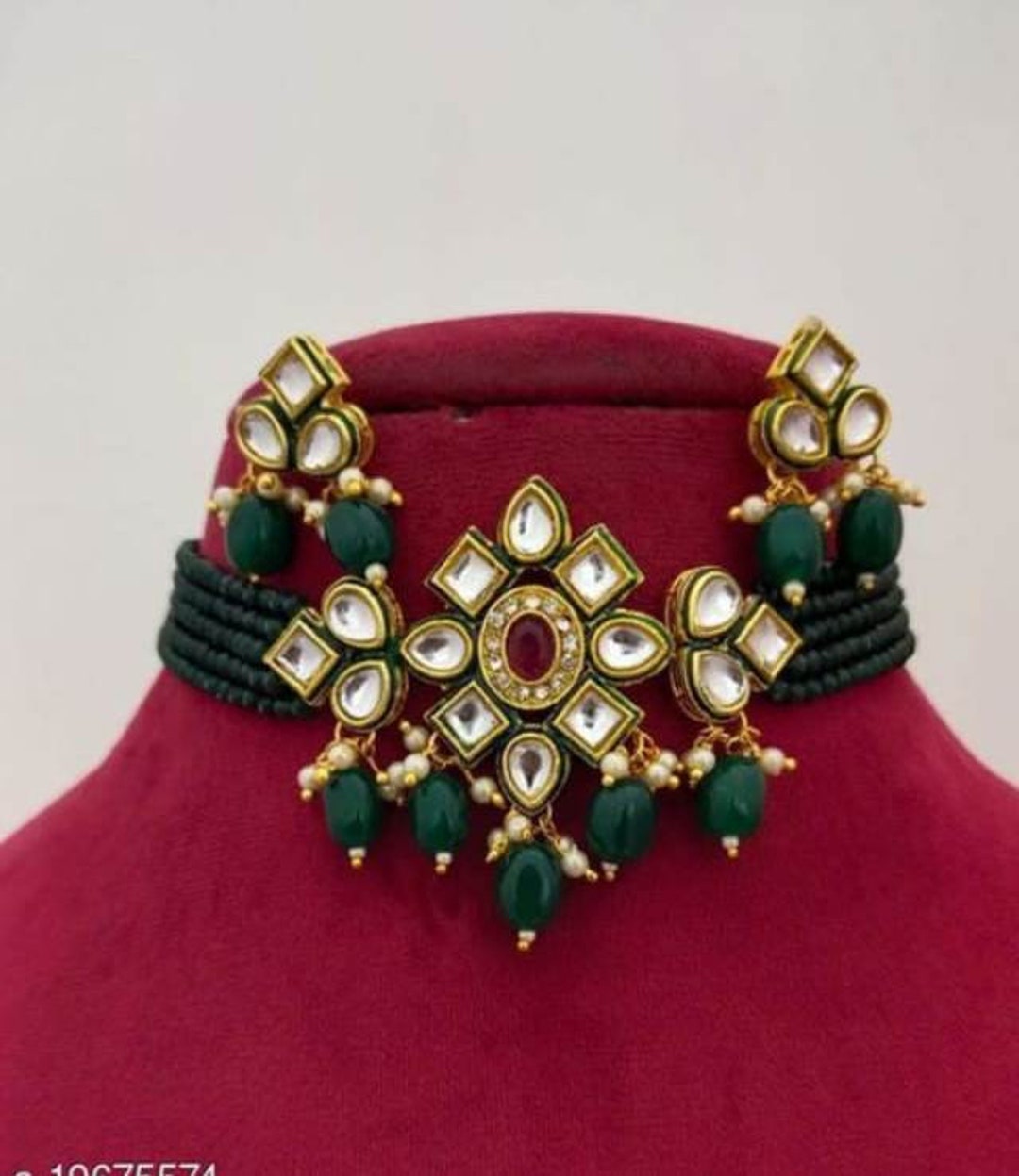 Beautiful INDIAN KUNDAN Necklace,kundan Necklace Set Earring Necklaces ...