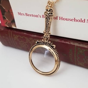 Antique Gold Magnifying Glass Necklace - Etsy