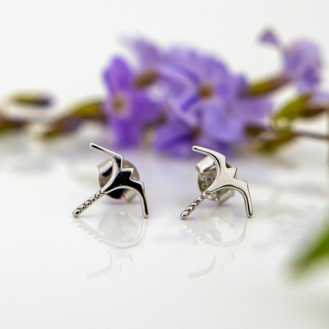 MADE IN FIJI Frigate Bird Stud Earrings - 18k Gold Vermeil or 925 ...