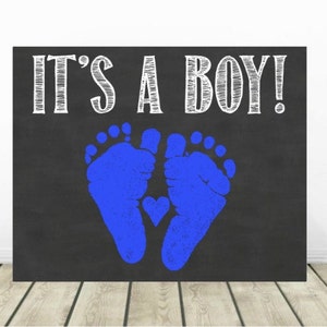 Its a BOY Chalkboard, Gender Reveal Sign, Gender Announcement Photo ...