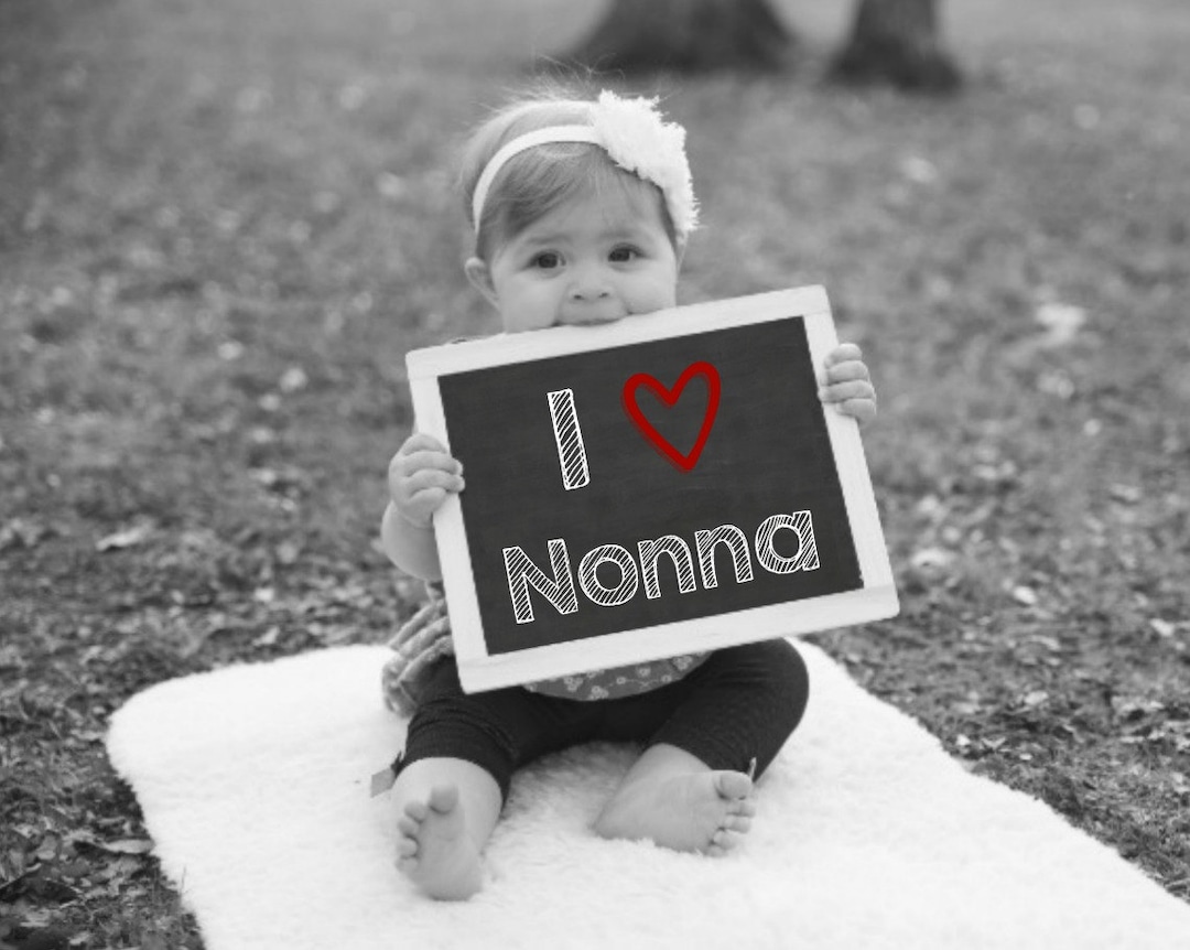 I Love Nonna, Printable Chalkboard Sign, Baby Photo Prop, Gift for ...