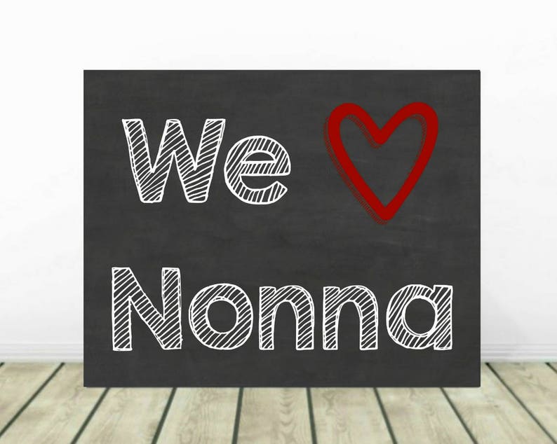 We Love Nonna Printable Chalkboard Sign Baby Photo Prop - Etsy