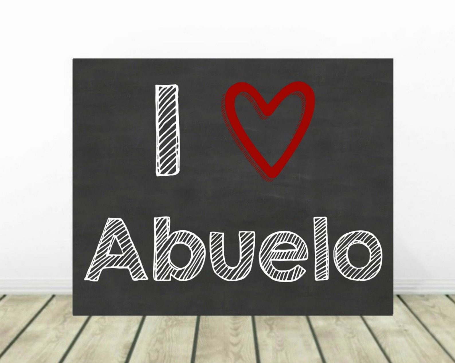 I Love Abuelo Printable Chalkboard Sign Baby Photo Prop - Etsy