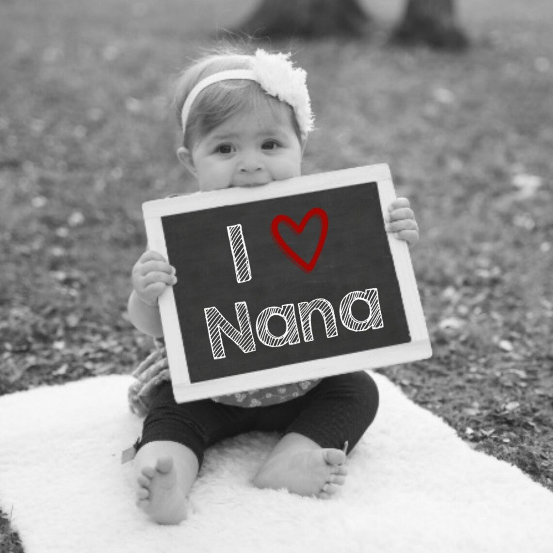 I Love Nana Printable Chalkboard Sign Baby Photo Prop Gift - Etsy