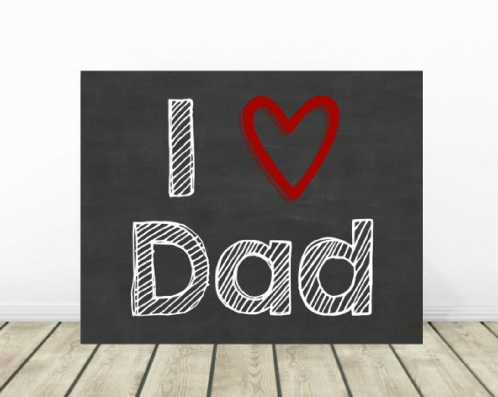 I Love Dad Printable Chalkboard Sign Baby Photo Prop Gift - Etsy