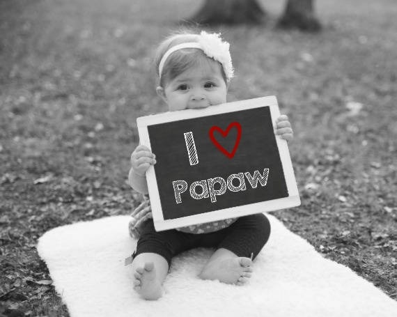 I Love Papaw Printable Chalkboard Sign Baby Photo Prop Gift - Etsy