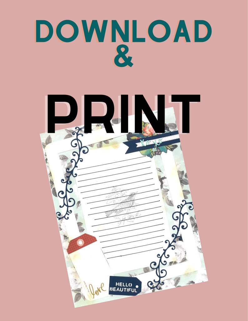 Printable Writing Paper -xoxo - Etsy