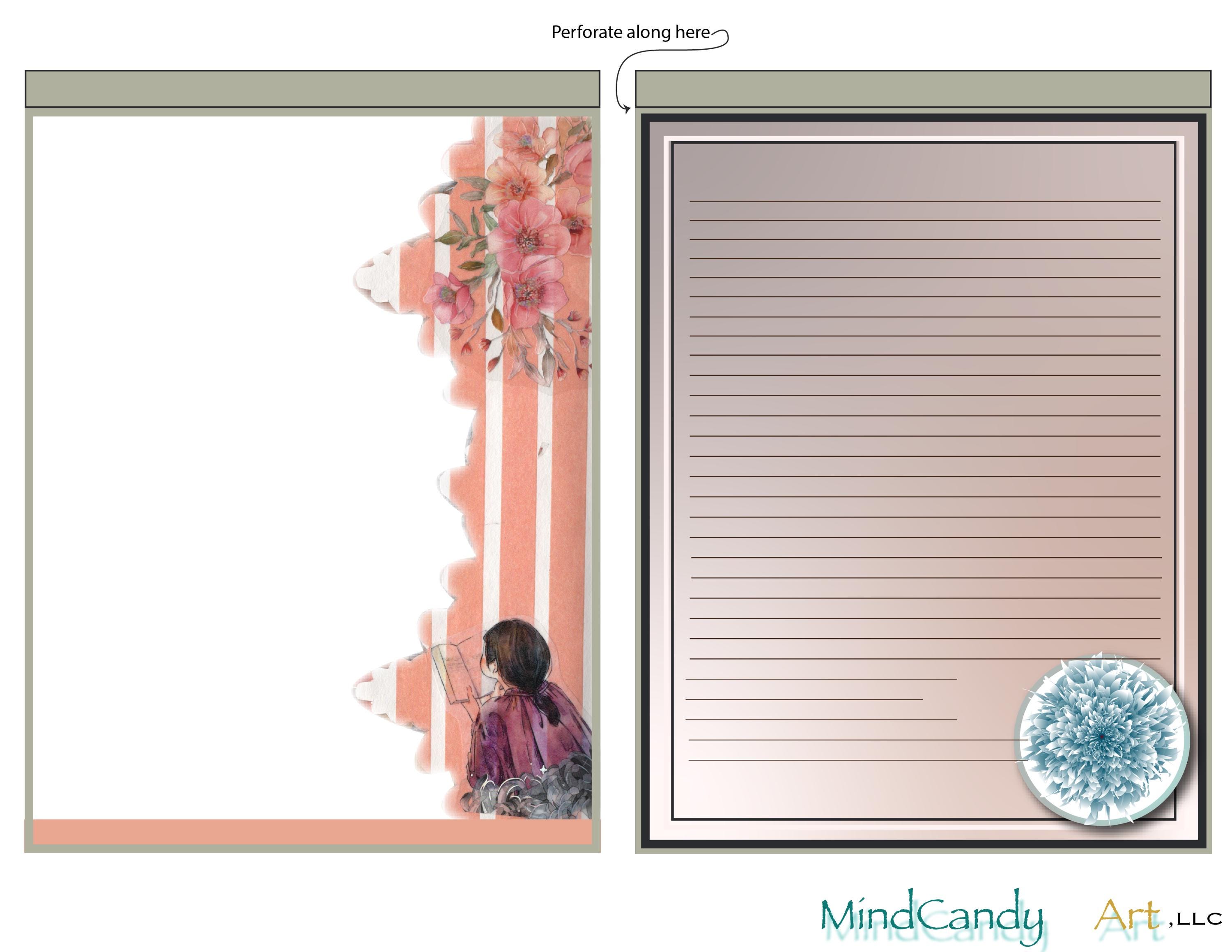 Printable Jewel-colored Writing and Notepad Paper - Etsy