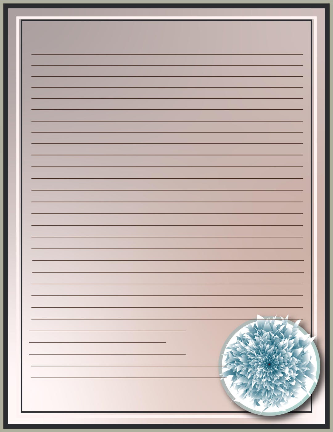 Printable Jewel-colored Writing and Notepad Paper - Etsy