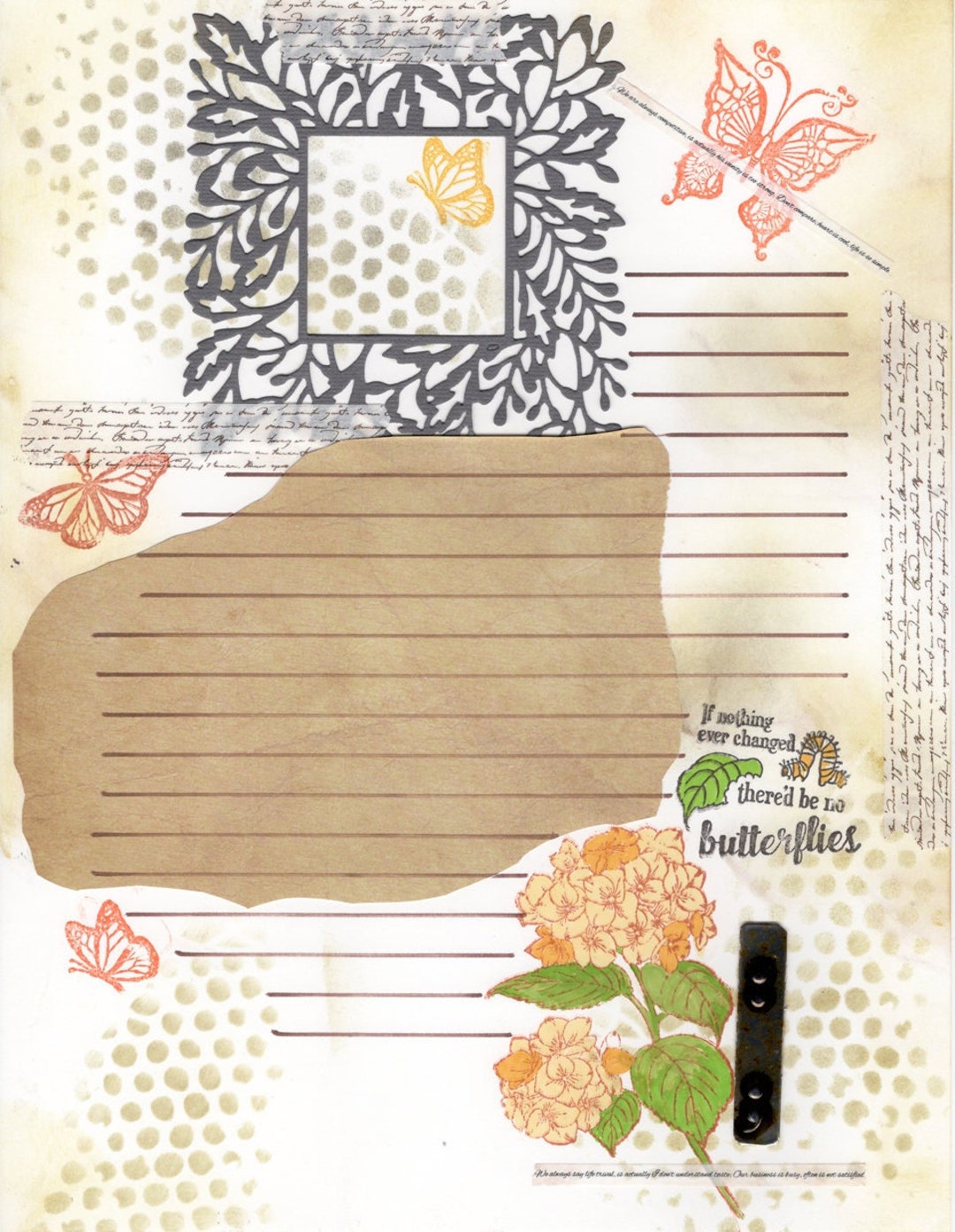 Printable Writing Paper- Butterflies - Etsy