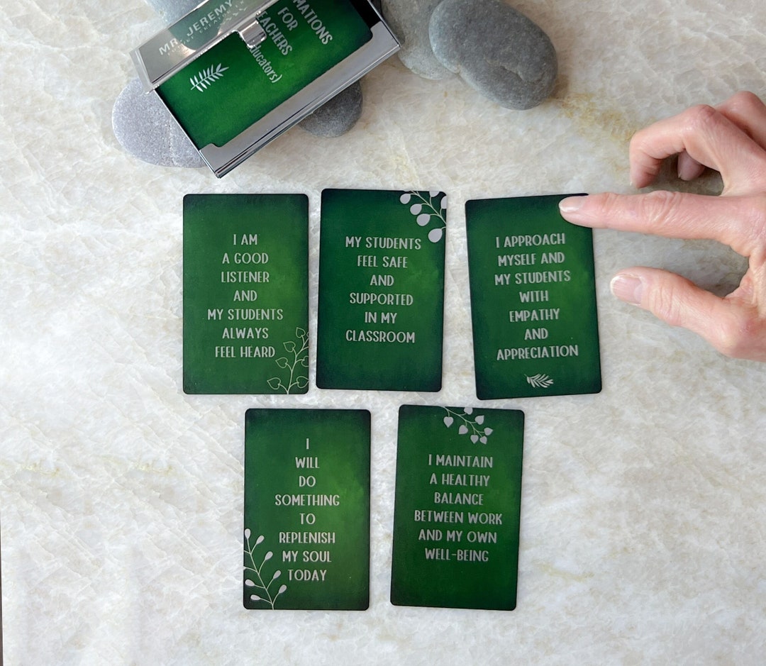 Teacher Affirmations, Personalized, Teacher Self Care Gift, Positive ...