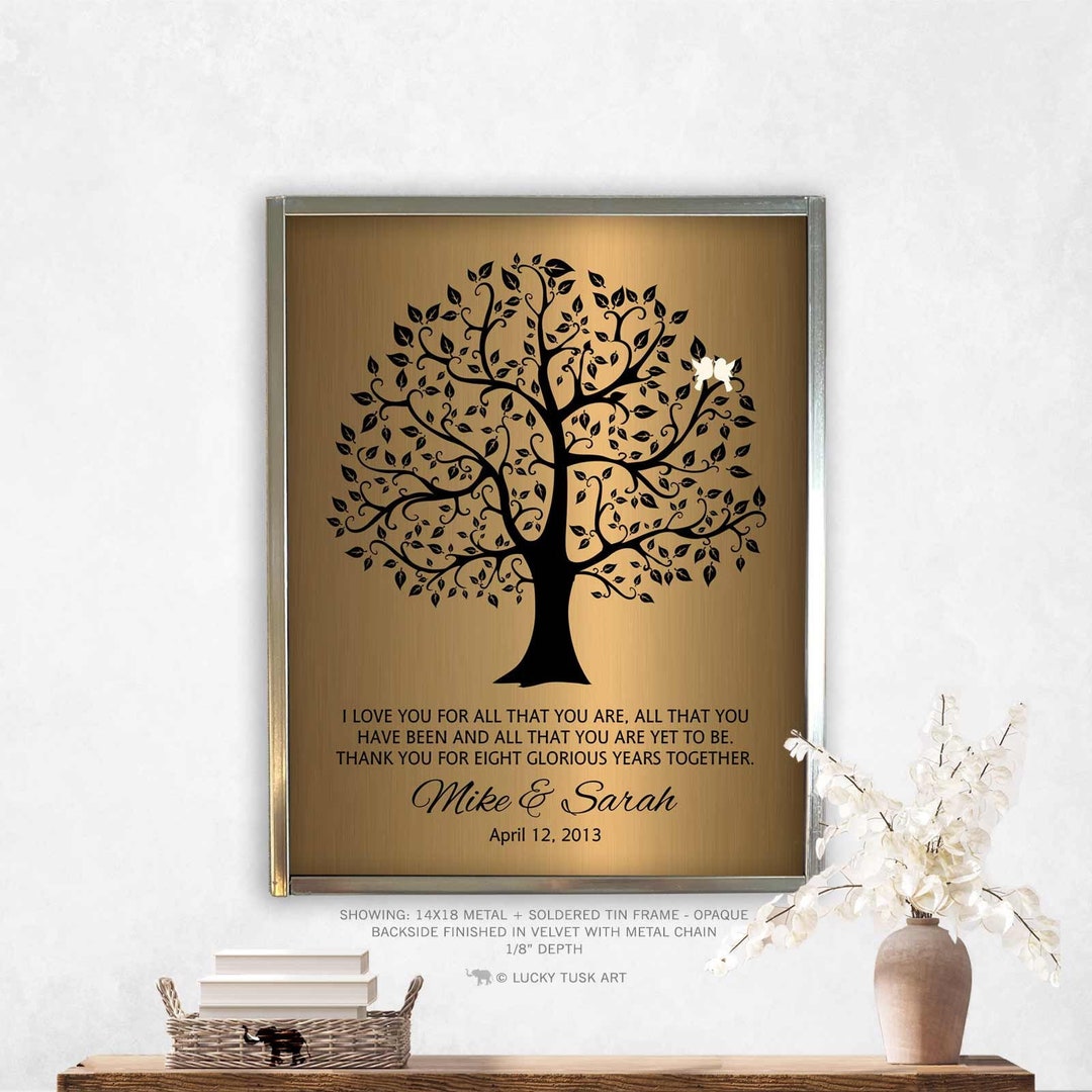 8th Anniversary Gift for Wife Bronze Anniversary 8 Year Anniversary ...