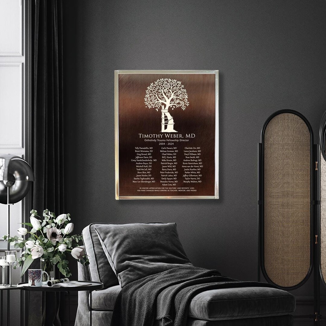 Orthopedic Doctor Retirement, Personalized Plaque for Doctor, Tree of ...