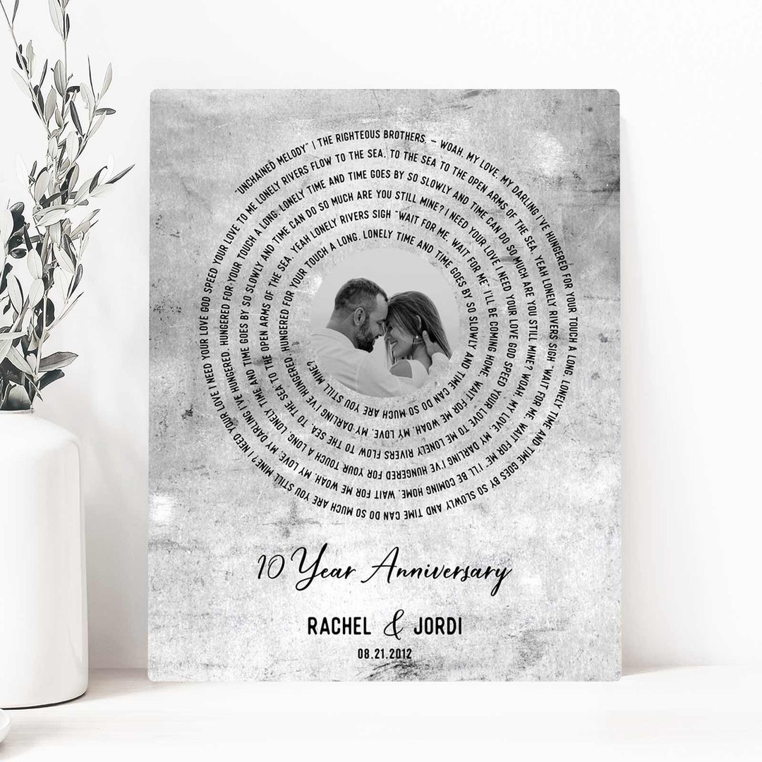 Wedding Song Sign, First Dance, Our Song, Lyrics, Personal Plaque, Tin ...