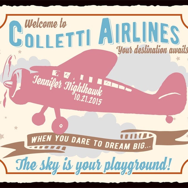 Airplane Tin Signs - Etsy
