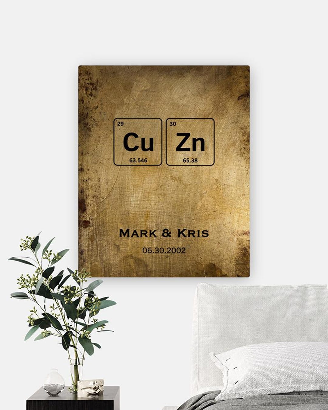 Brass Anniversary, 21st Anniversary Gift, Copper and Zinc Elements Make ...