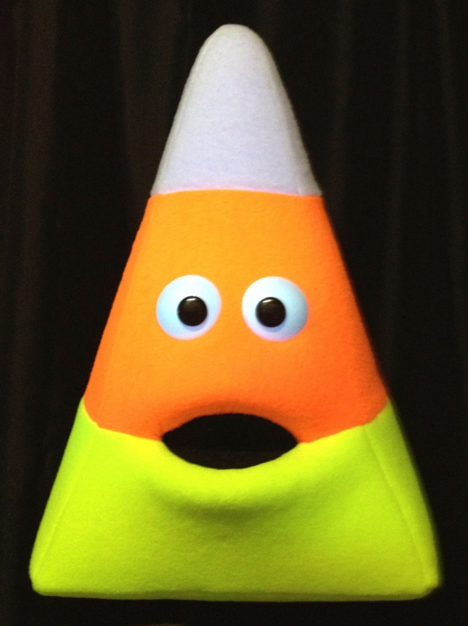 Hand Puppet Candy Corn Puppet Professional Black Light - Etsy