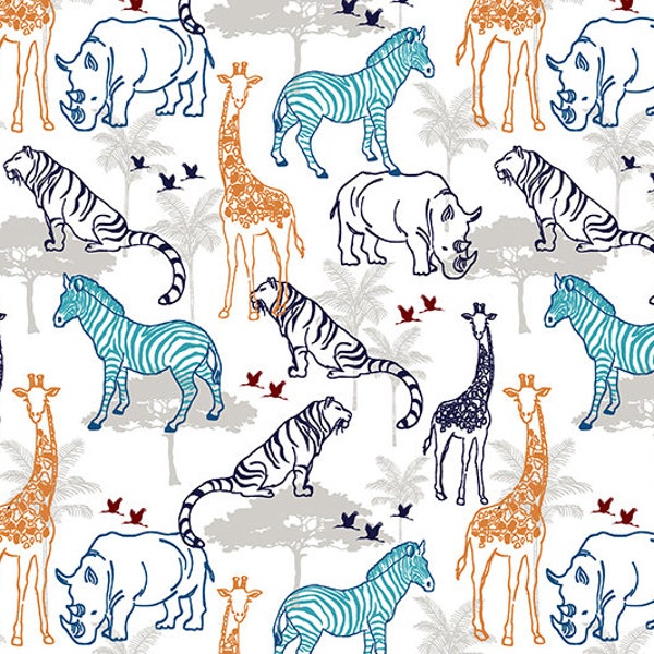 Minky Zoo Animal Fabric - Etsy