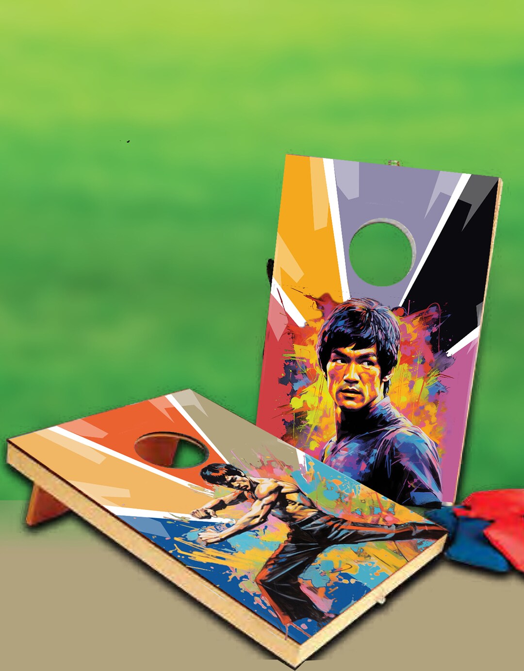 Customized Mini Cornhole Board and Mini Toss Bags. Team Gift or Office ...